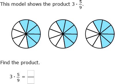 IXL Multiply Fractions By Whole Numbers Using Models Complete The Equation Th Grade Math