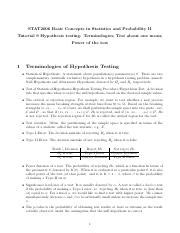 STAT Tutorial Pdf STAT Basic Concepts In Statistics And Probability II Tutorial