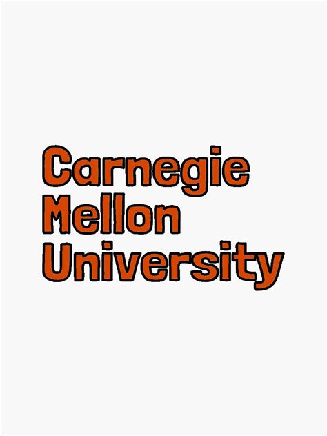 Carnegie Mellon University CMU Handwriting Logo Tartans Sticker By