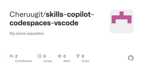 Github Cheruugitskills Copilot Codespaces Vscode My Clone Repository