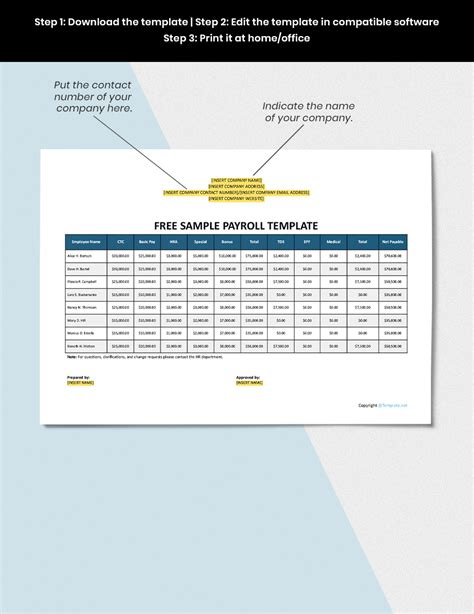 Sample Payroll Template In Google Docs Excel Pages Word Numbers Google Sheets Download