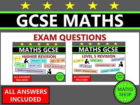 Gcse Maths Exam Style Questions Teaching Resources