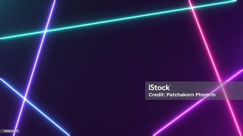 추상 네온 밝은 렌즈 플레어 검은 배경에 착색 레이저 쇼 배너 광고 기술에 대 한 다채로운 디자인 배경 주제에 대한 스톡 벡터 아트 및 기타 이미지 Istock