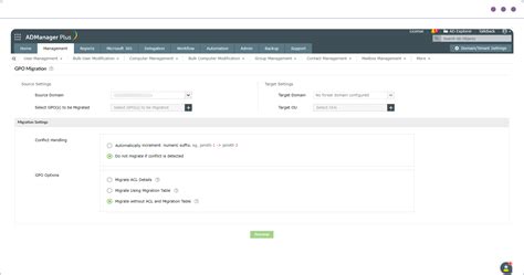 Active Directory Migration Tool Admanager Plus