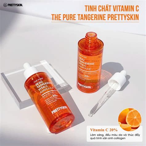 Prettyskin The Pure Jeju Tangerine Vita C Ampoule Gc Korean Vitamin C
