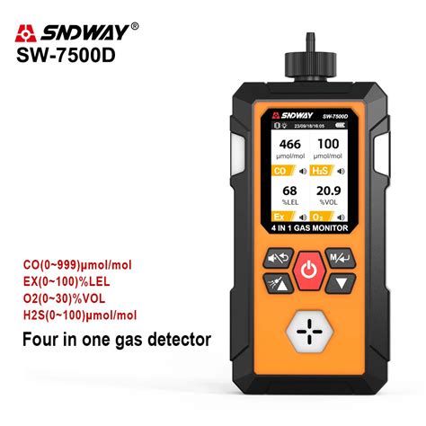 Sw 7500d Gas Detector Meter 4 In 1 Oxygen O2 Carbon Monoxide Coh2 Sex