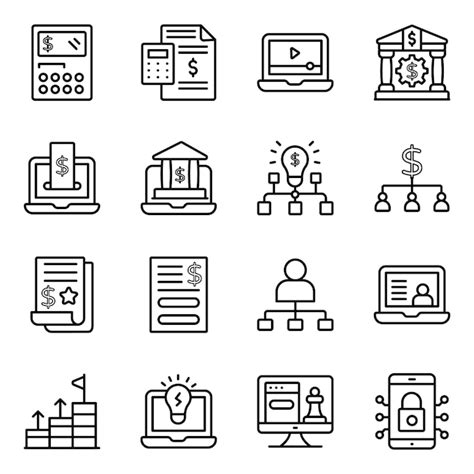 Premium Vector Business And Statistics Line Icons Pack