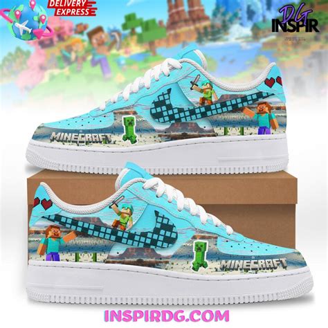 Minecraft Adventure X Nike Limited Edition Air Force 1 Sneaker Inspirdg