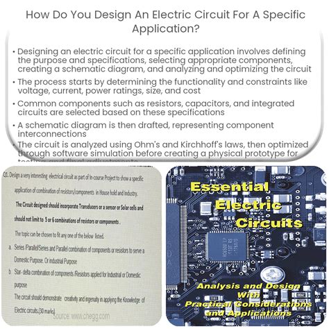 How Do You Design An Electric Circuit For A Specific Application Electricity Magnetism