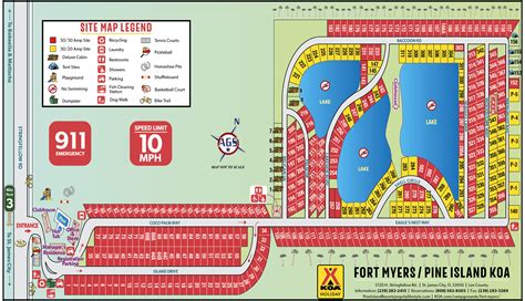 St James City Florida Campground Map Fort Myers Pine Island Koa