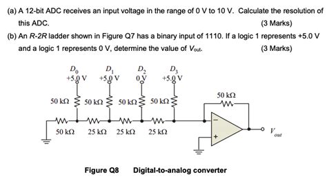 solved a a 12 bit adc receives an input voltage in the