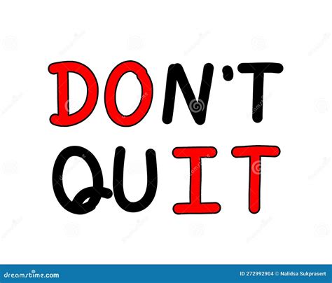 Inspirational Quotes Dont Quit Do It Illustration Handwritten Stock Illustration