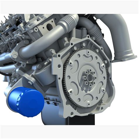V8 Turbo Engine 3d Model Download Engine On