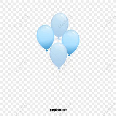 벡터 하늘색 풍선파란색 Png 일러스트 무료 다운로드 Lovepik