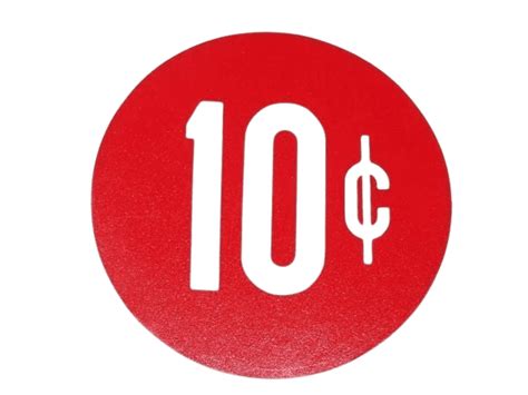 “10 Cent” Red And White 3″ Circle Decal Fun Tronics Llc