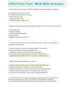 ATLS Post Test MCQ Questions With Answers 20242024 Updated Pdf DocMerit