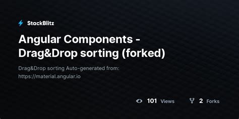Angular Components Draganddrop Sorting Forked Stackblitz