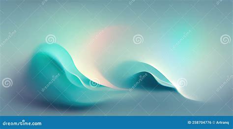 Smooth Texture With A Blurring Effect Soft Cyan Wavy Liquid Flow Stock