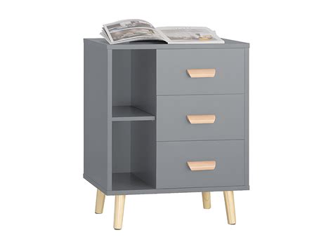 Comodino Piccolo Tavolino Divano Con 3 Cassetti Comodino Comodini L48