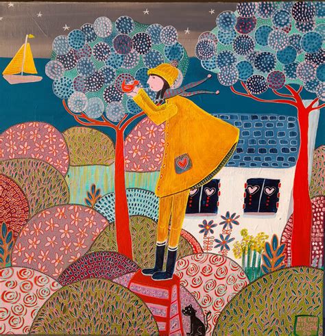 Salon Of Naive And Intuitive Art Ев Дурт Франция Спасяване на малката птичка под строго