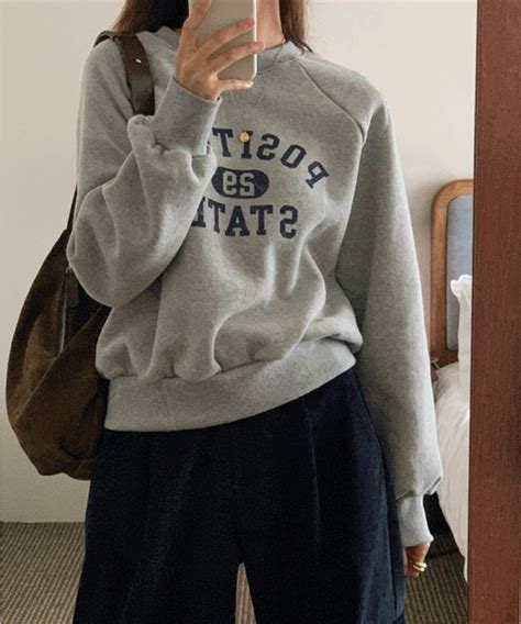 겨울신상 3컬러 양기모 포스틱 레터링 나그랑 맨투맨 에이블리