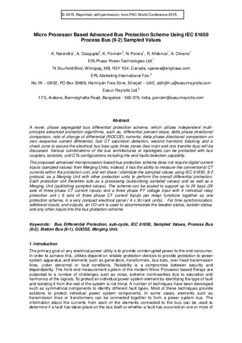 Pdf Micro Processor Based Advanced Bus Protection Scheme Using Iec 61850 Process Bus 9 2