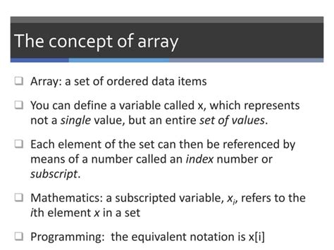 Lecture 5arrays On C For Beginnerpptx Programming Languages