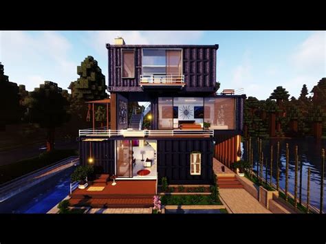 Detailed Shipping Container House Survival Interior Download Minecraft Map