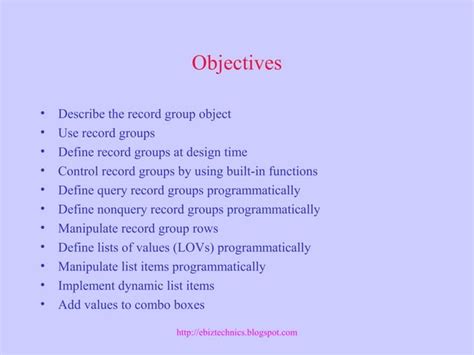 Oracle Forms Record Groups Ppt
