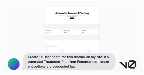 Create Ui Dashboard For This Feature On My Site Automated Treatment Planning Personalized