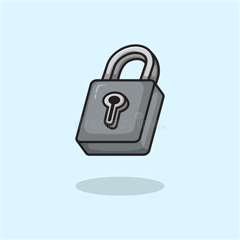 Digital Padlock Cybersecurity Technology Data Protection Concept Stock Illustration