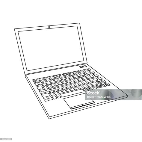 노트북 컴퓨터 흰색 배경에 격리 된 흑백 아이콘 벡터 일러스트레이터 감시에 대한 스톡 벡터 아트 및 기타 이미지 감시 개념 개념과 주제 Istock