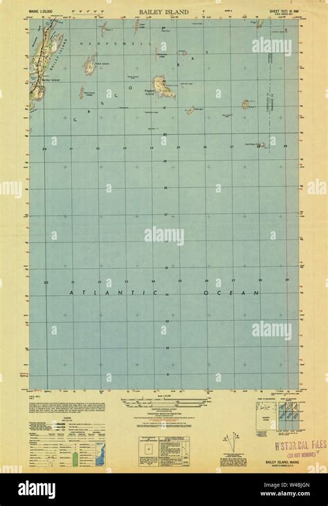 Maine Usgs Historical Map Bailey Island 806476 1950 25000 Restoration