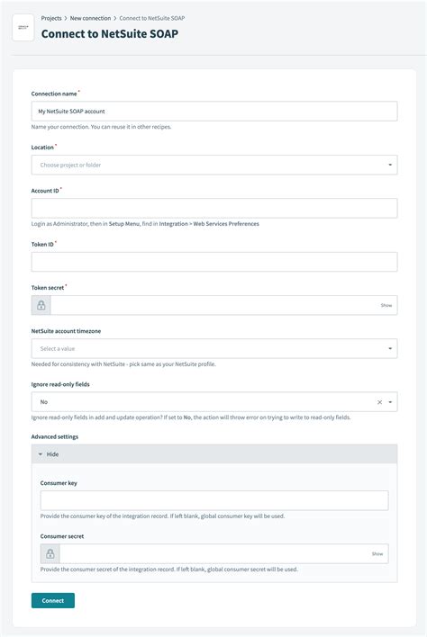 Workato Connectors NetSuite Connect Workato Docs