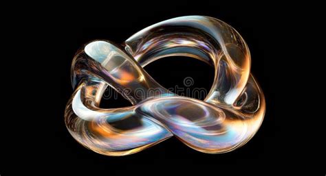 Colorful Intertwined Shapes Set Against A Dark Background Create