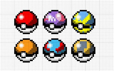 Pixel Art Pokemon Pokeball 31 Idées Et Designs Pour Vous Inspirer En