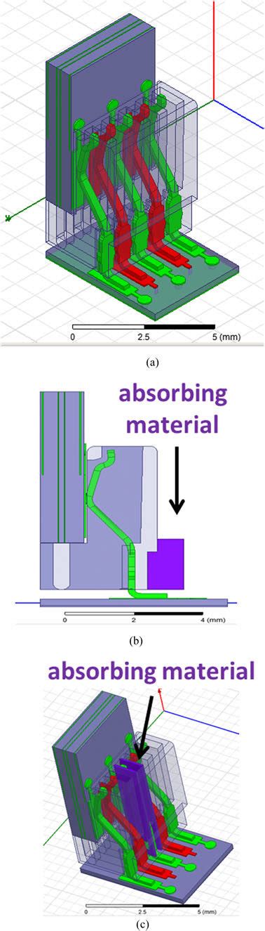 Three Dimensional Hfss Models A Original Dimm Connector B