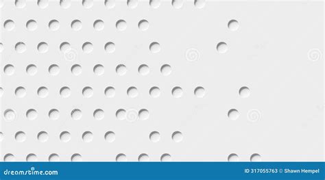 Array Or Grid Of Inset White Circles Or Cylinders Background Wallpaper Banner Texture Fade Out