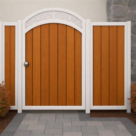 Modern Arched Steel And Wood Garden Gate Privacy Entry Etsy