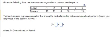 Solved Given The Following Data Use Least Squares