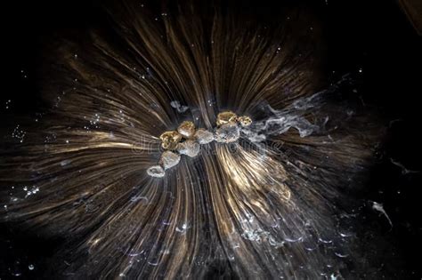 Vaporizing Dry Ice Crystal In Laboratory Simulating The Effect Of A