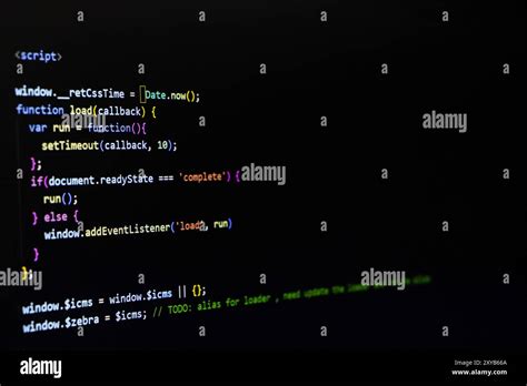 Software Source Code Programming Code Programming Code On Computer Screen Developer Working