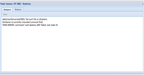 Proxmox And Openvz Lxc Issues And Solutions Failed To Remove Or