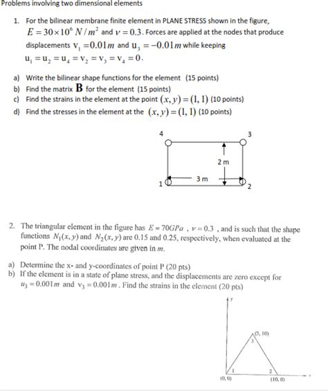 For The Bilinear Membrane Finite Element Is Plane