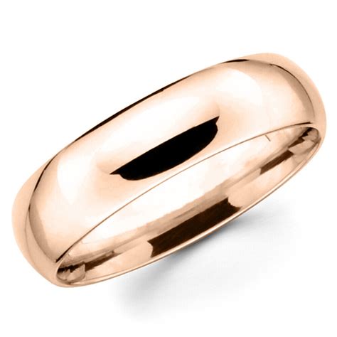 Solid 10k Rose Gold 2mm 3mm 4mm 5mm 6mm Comfort Fit Men Women Wedding