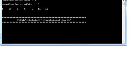 Dasar Komputer Pemrograman C C Menentukan Deret Bilangan Prima