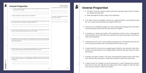 Basic Inverse Proportion KS Teacher Made Twinkl