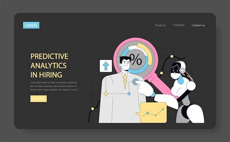 Premium Vector Ai Integration In Hr Processes Concept A Man And An Ai Robot Work Together On