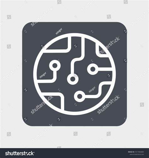 Circuit Board Icon Vector Stock Vector Royalty Free Shutterstock