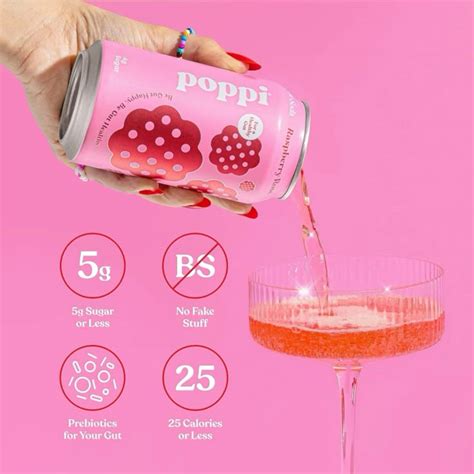 Poppi Sparkling Prebiotic Soda Beverages W Apple Cider Vinegar